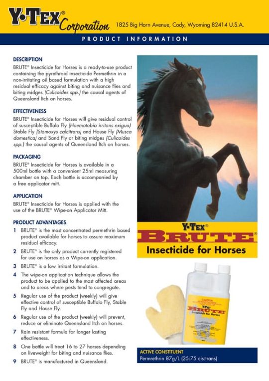 Y-Tex Brute Horse Insecticide - 4Tags.com.au