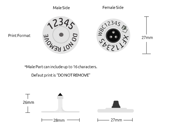 Allflex NSW Two Piece Lightweight EID NLIS Sheep & Goat Tag - 4Tags.com.au